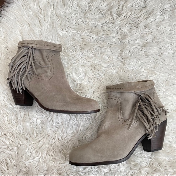 Sam Edelman | Shoes | Sam Edelman Fringe Leather Suede Booties | Poshmark